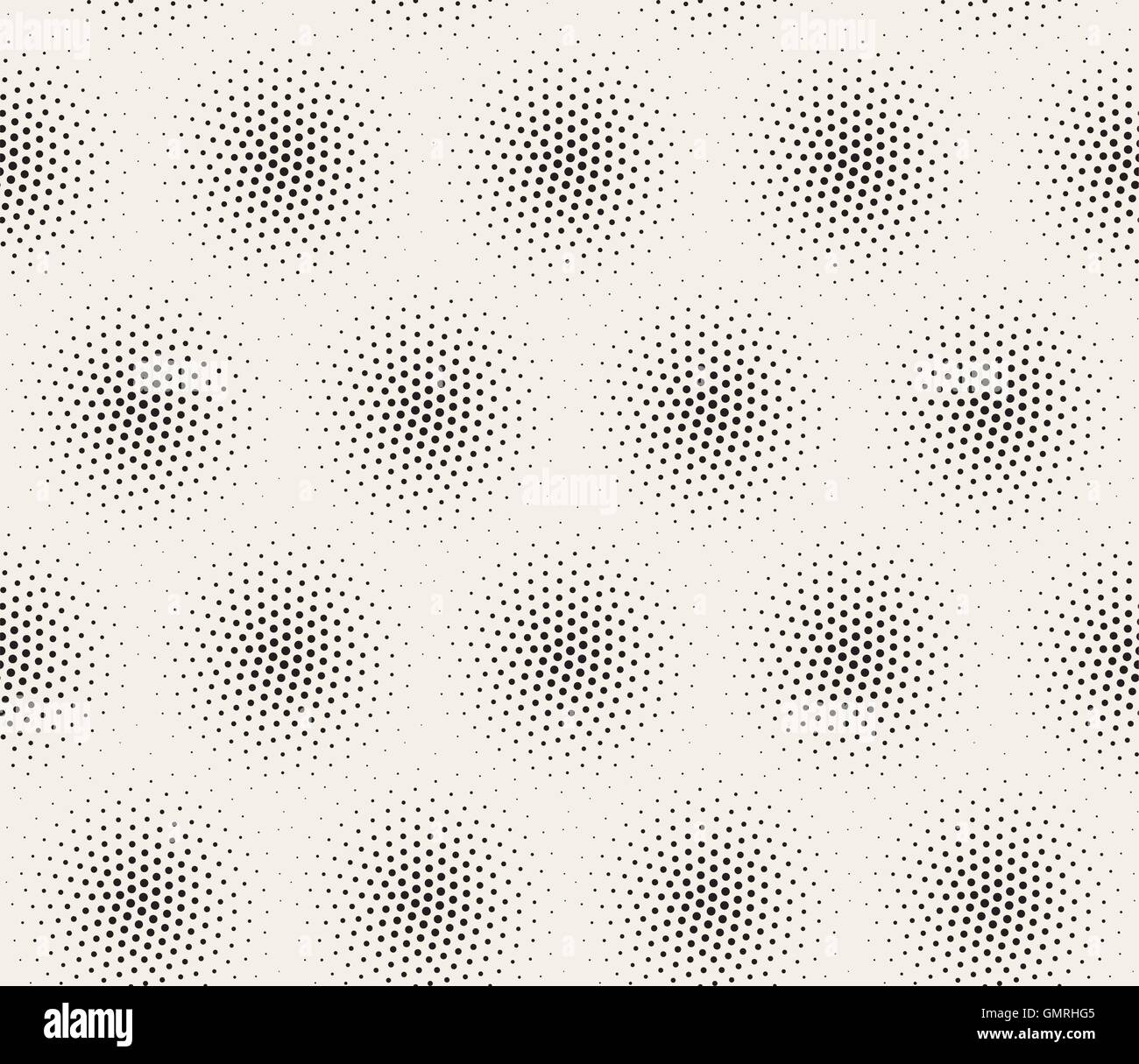 Vector Seamless Black And White Subtle Stippling Halftone Circles ...