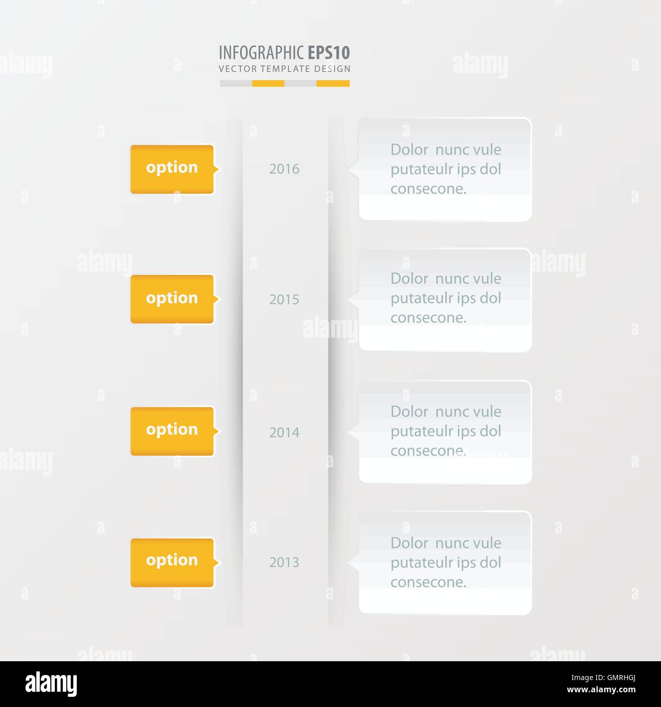 timeline template template yellow color Stock Vector Image & Art - Alamy