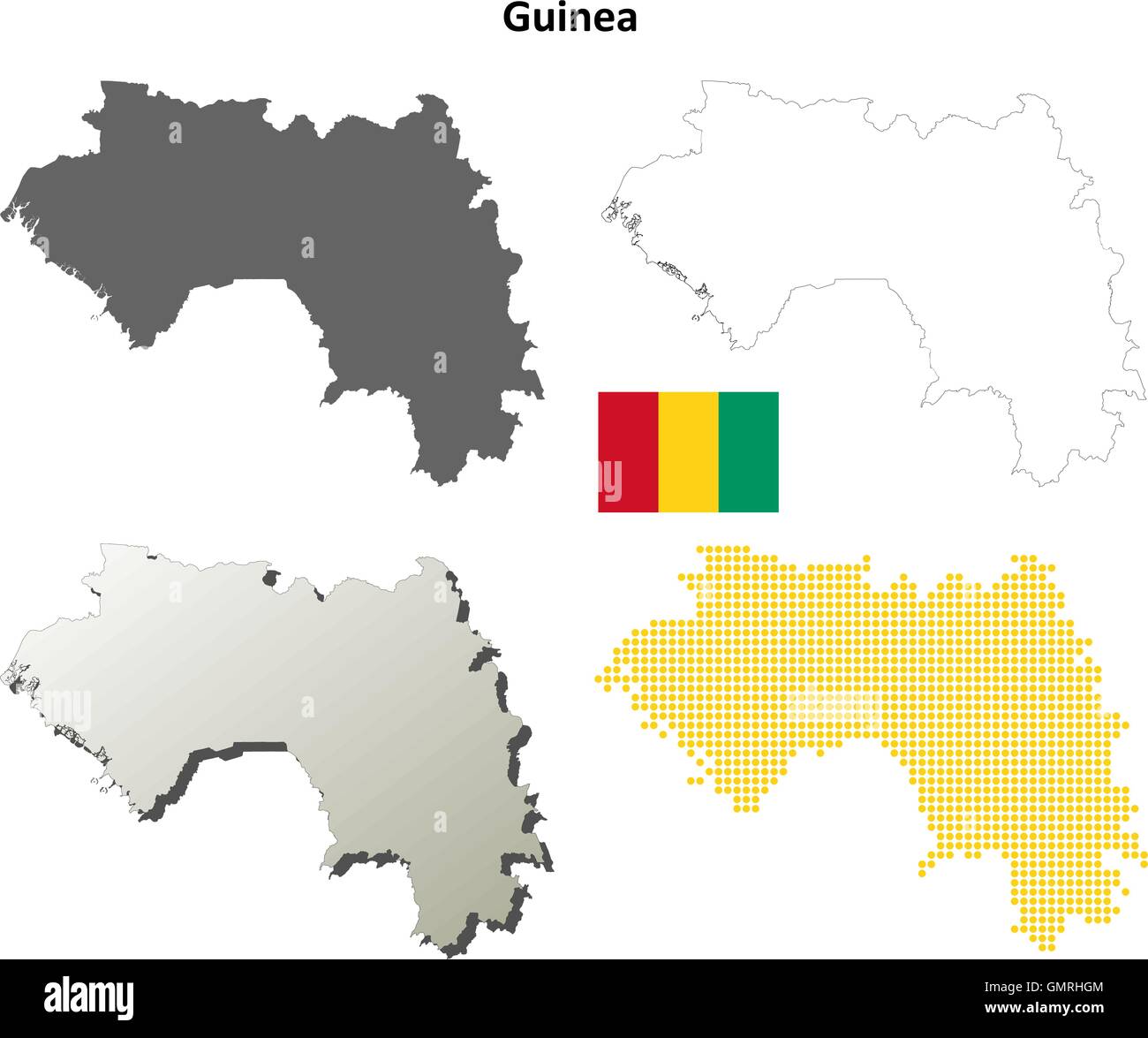 Guinea outline map set Stock Vector Image & Art - Alamy