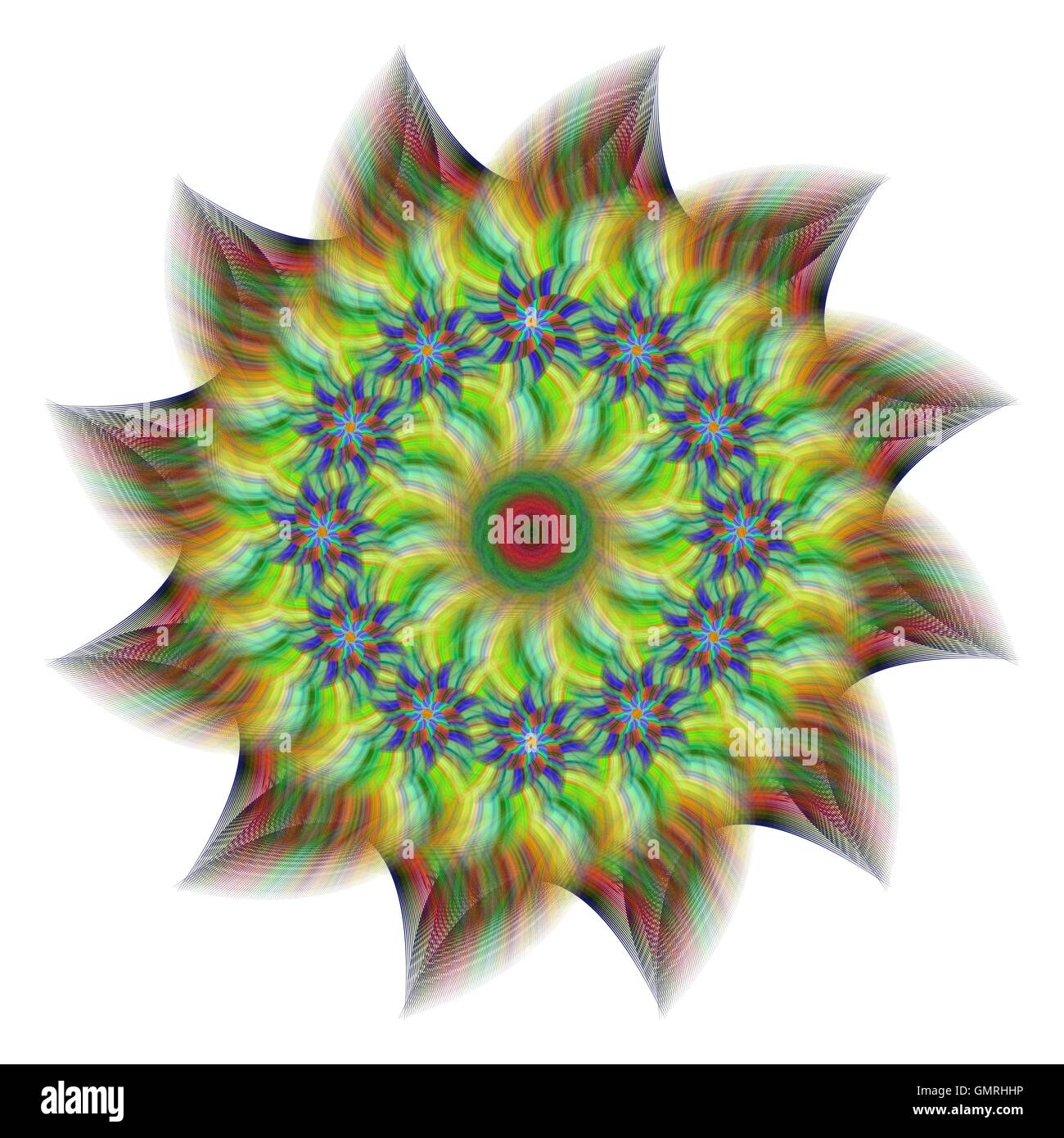 Fractal flowers Stock Vector Images - Alamy