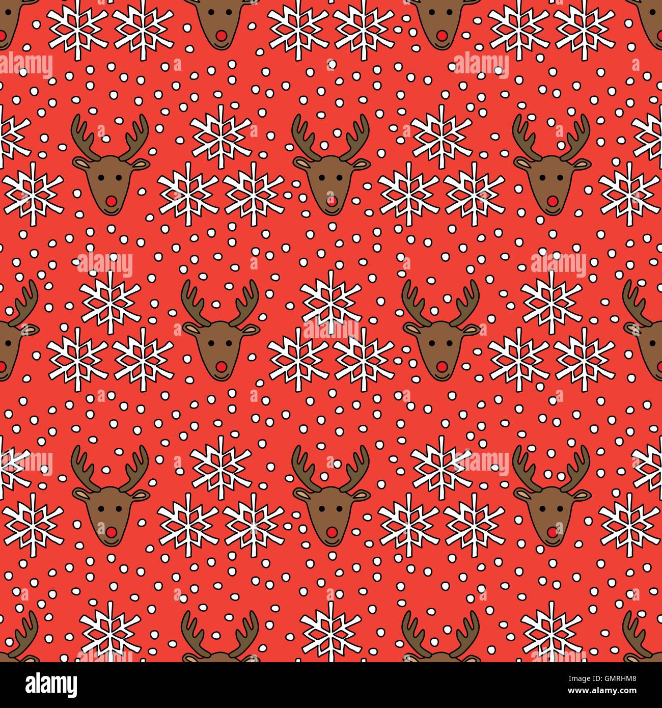 Reindeer pattern wallpaper hi-res stock photography and images - Alamy