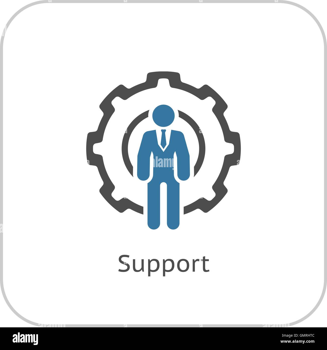 Global Support Icon. Flat Design Stock Vector Image & Art - Alamy