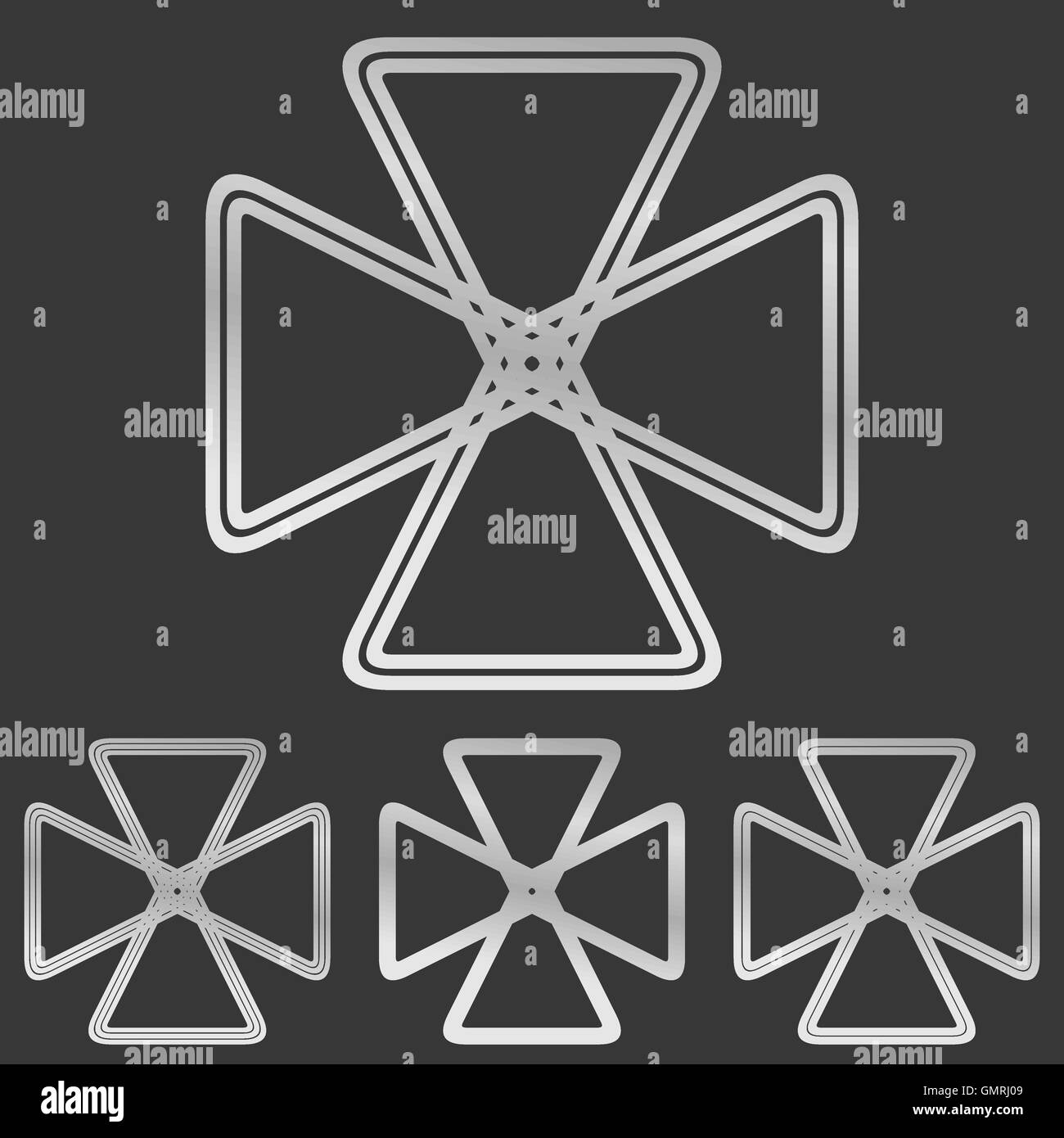 Silver line loop logo design set Stock Vector Image & Art - Alamy