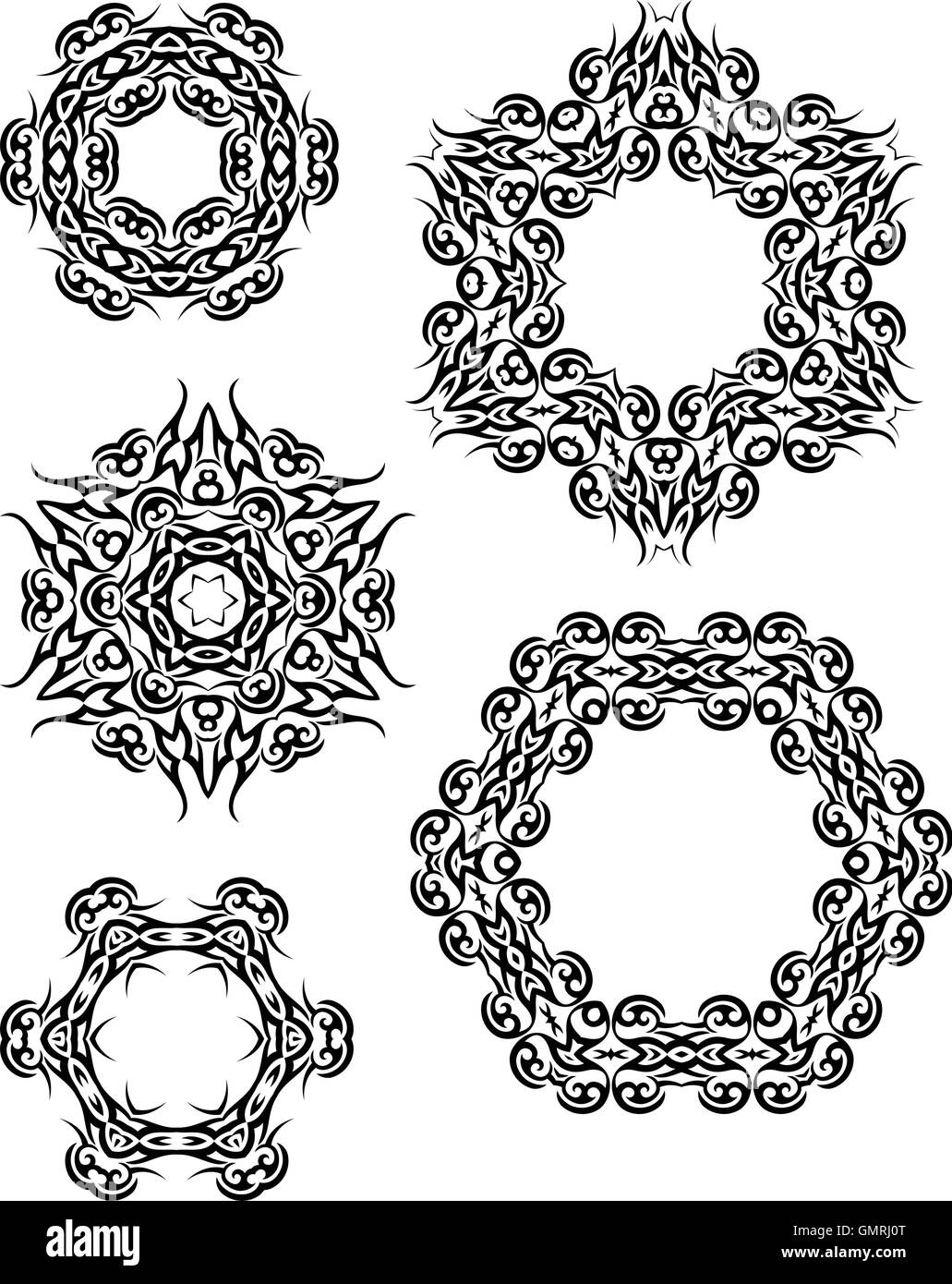 Tribal Tattoo Circular Stock Vector Image & Art - Alamy
