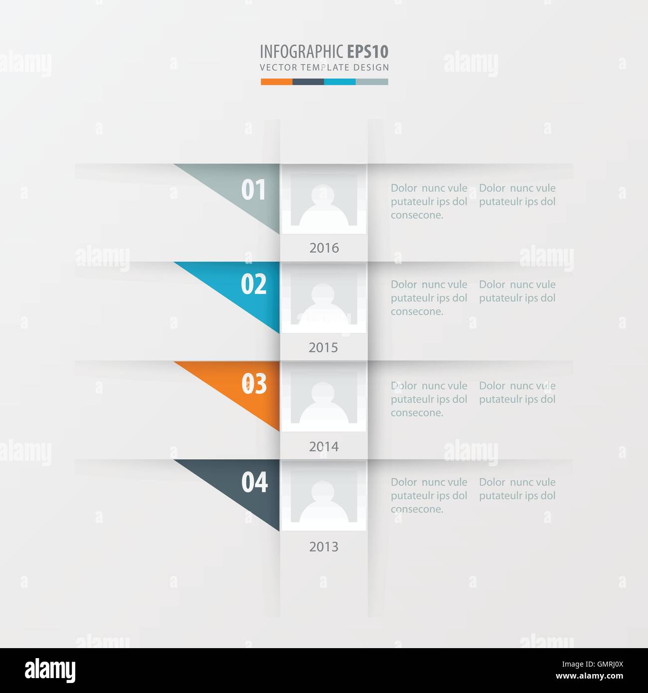 Timeline infographic template design blue hi-res stock photography and ...