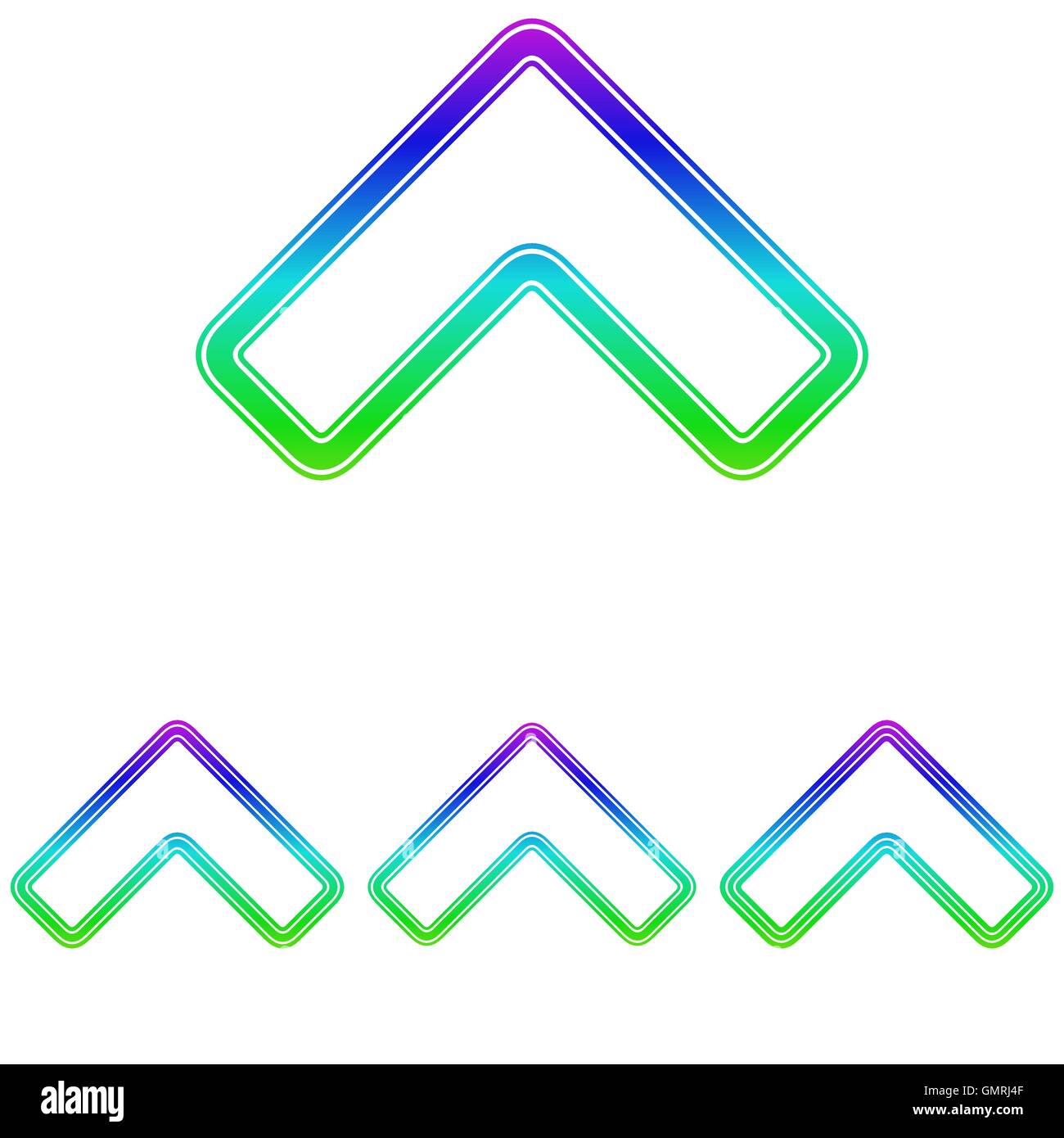 Colorful line arrow logo design set Stock Vector Image & Art - Alamy