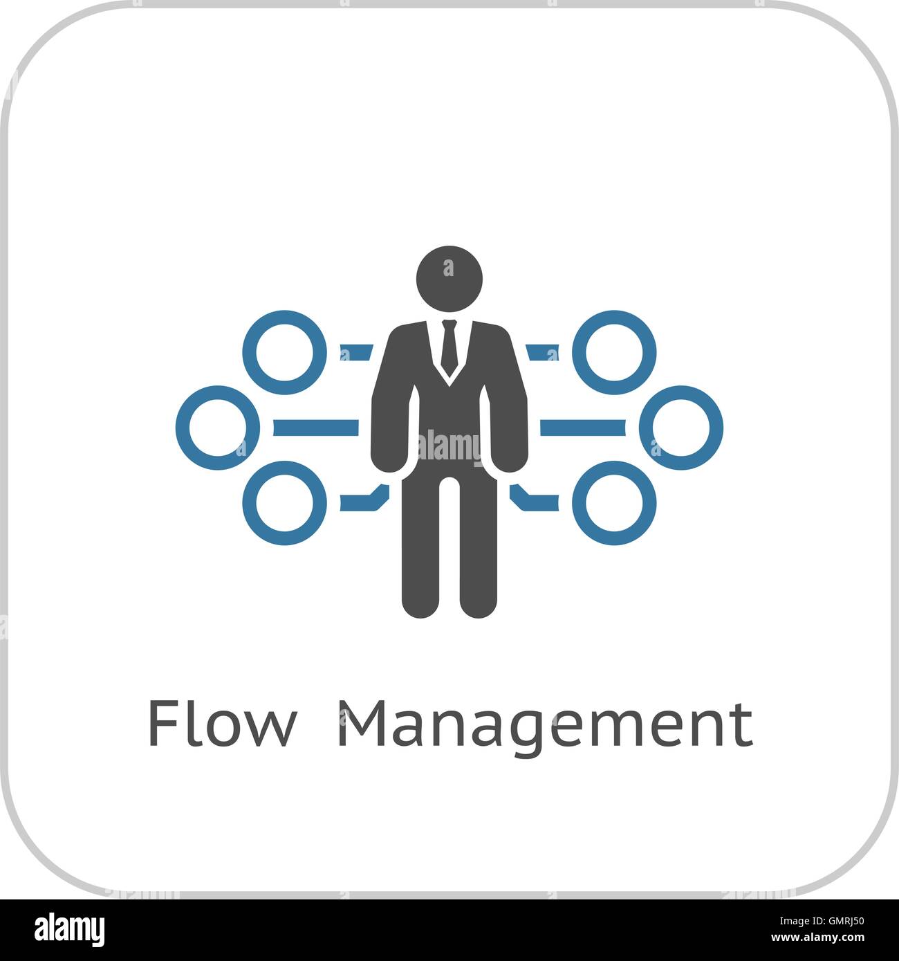 Flow Management Icon. Flat Design Stock Vector Image & Art - Alamy