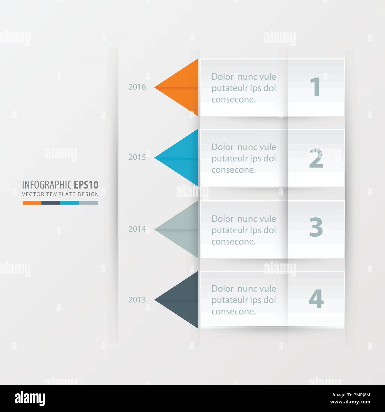 timeline report template Orange , blue, gray color Stock Vector Image ...