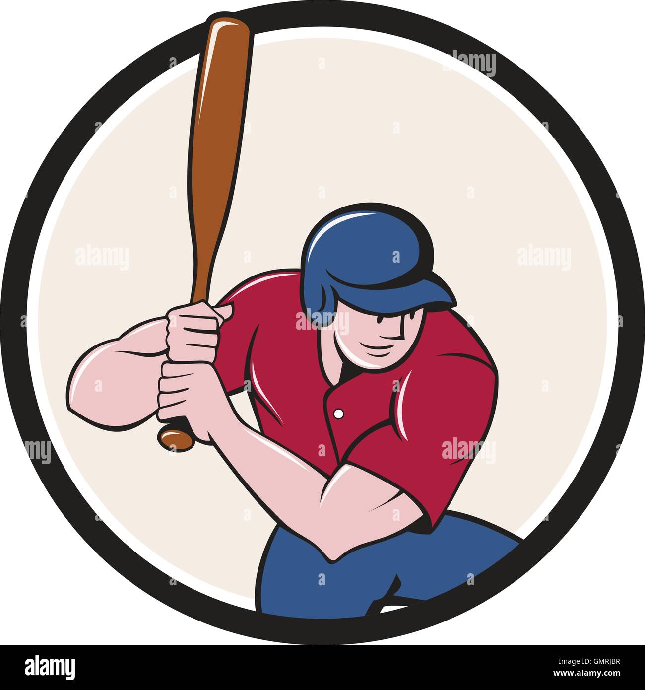Baseball Player Batting Circle Cartoon Stock Vector Image & Art - Alamy