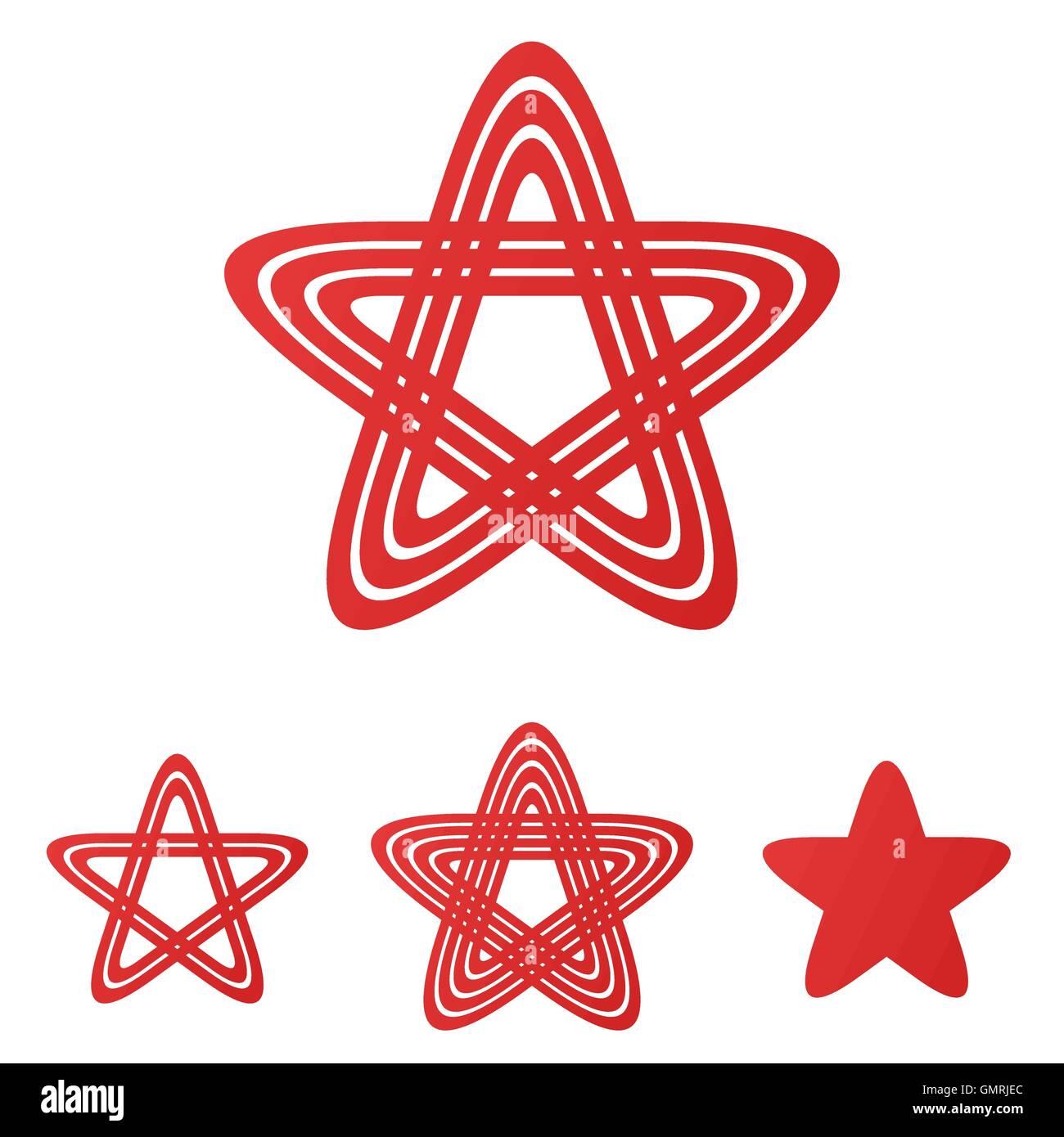 Red star loop logo design set Stock Vector Image & Art - Alamy