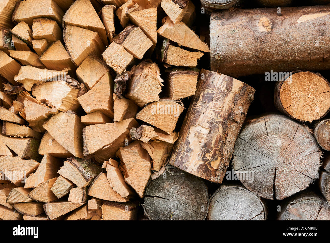 background of firewood stack Stock Photo - Alamy