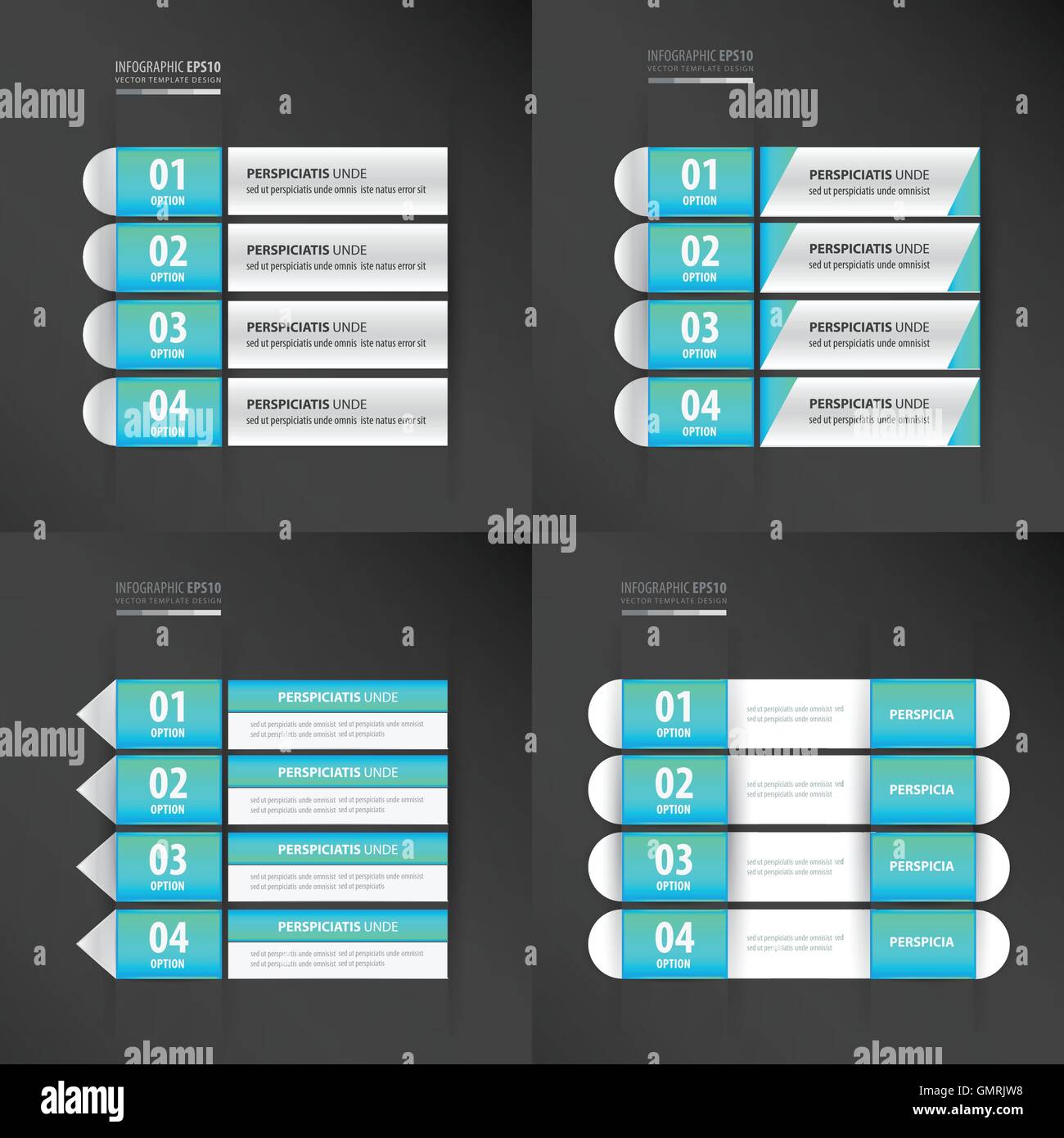 blue color banner pack 4 item Stock Vector Image & Art - Alamy