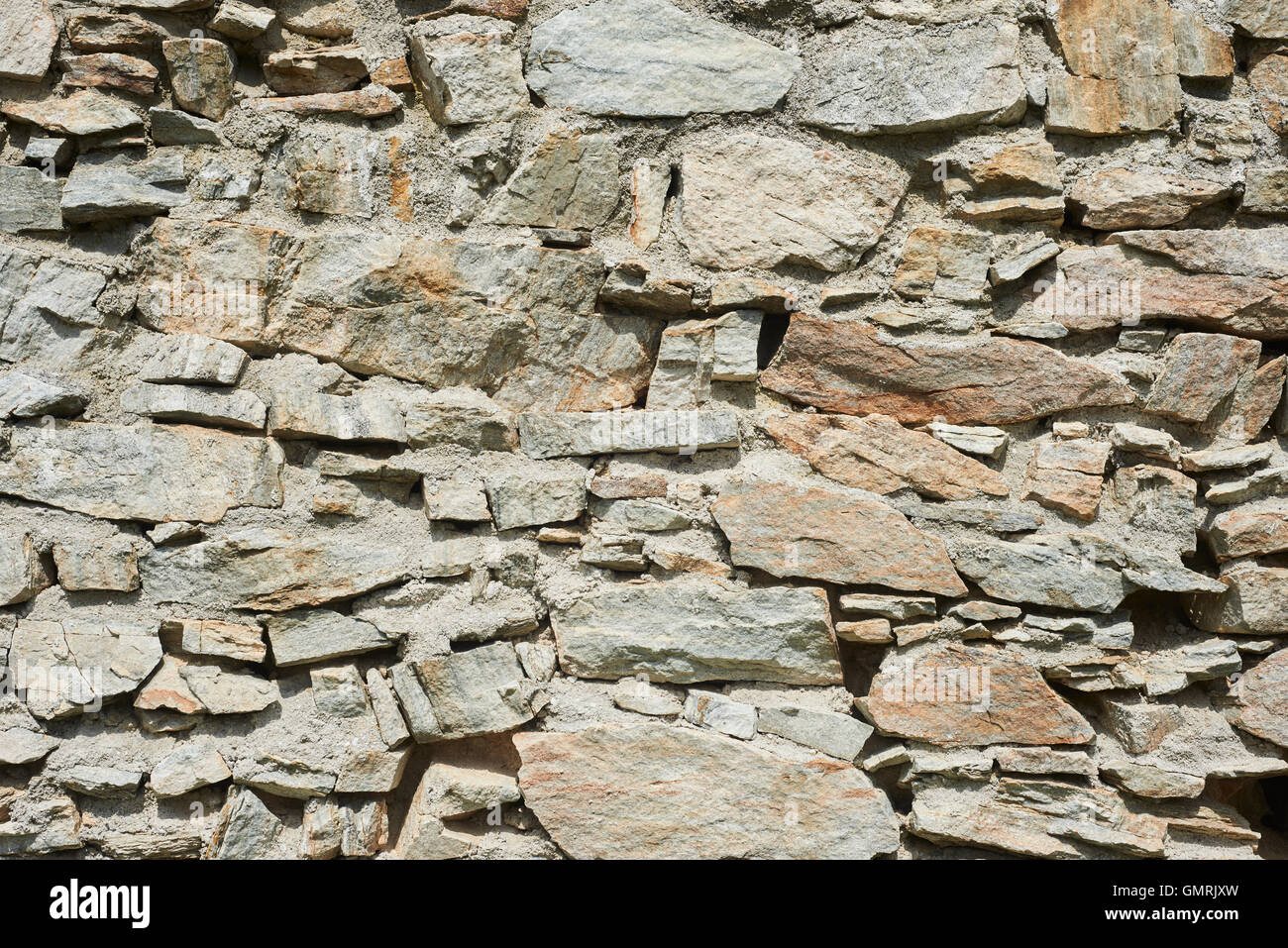 Weathered antique old cracked stone blocks wall retro background Stock ...