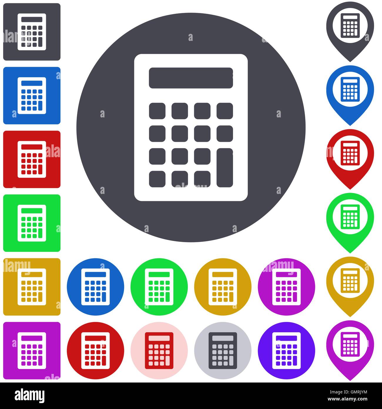 Color calculator icon set Stock Vector Image & Art - Alamy