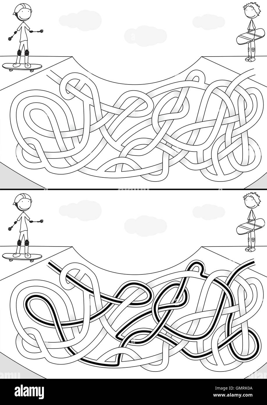 Cartoon Skateboard Black and White Stock Photos & Images - Alamy