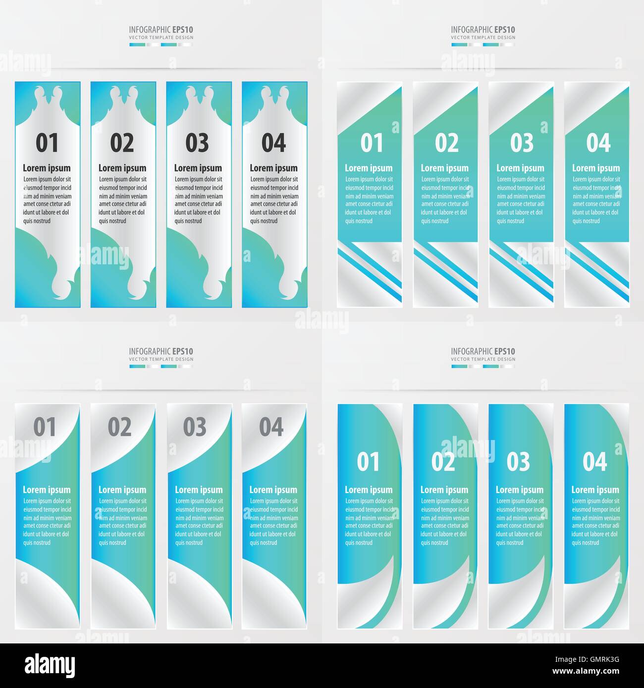 blue color banner pack 4 item Stock Vector Image & Art - Alamy