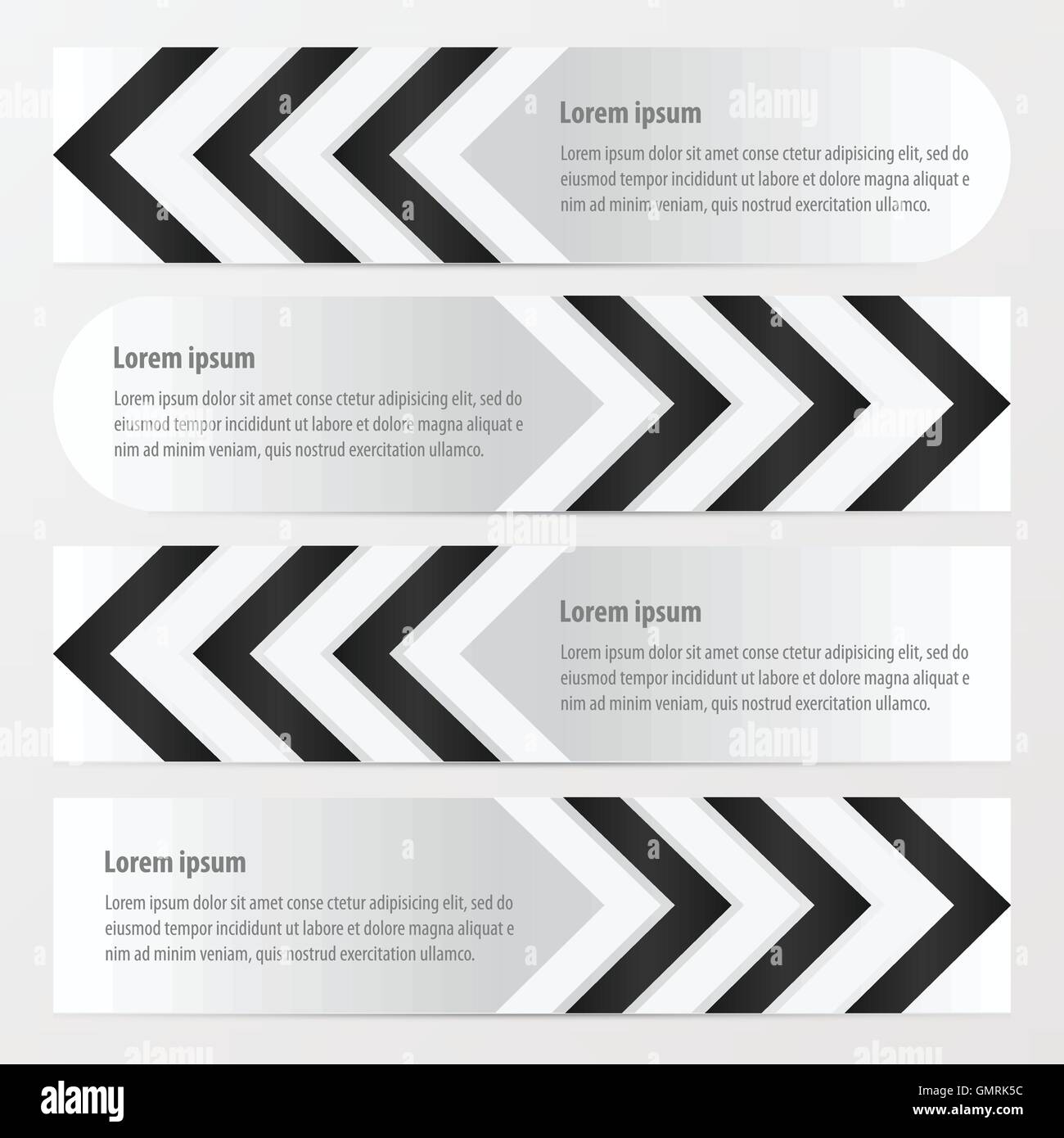 Arrow Banner Design black and white color Stock Vector Image & Art - Alamy