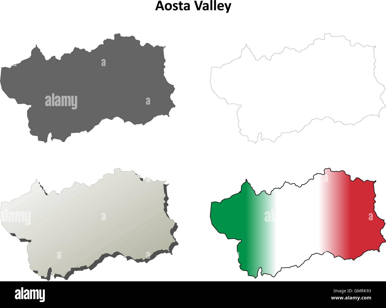 Aosta map hi-res stock photography and images - Alamy