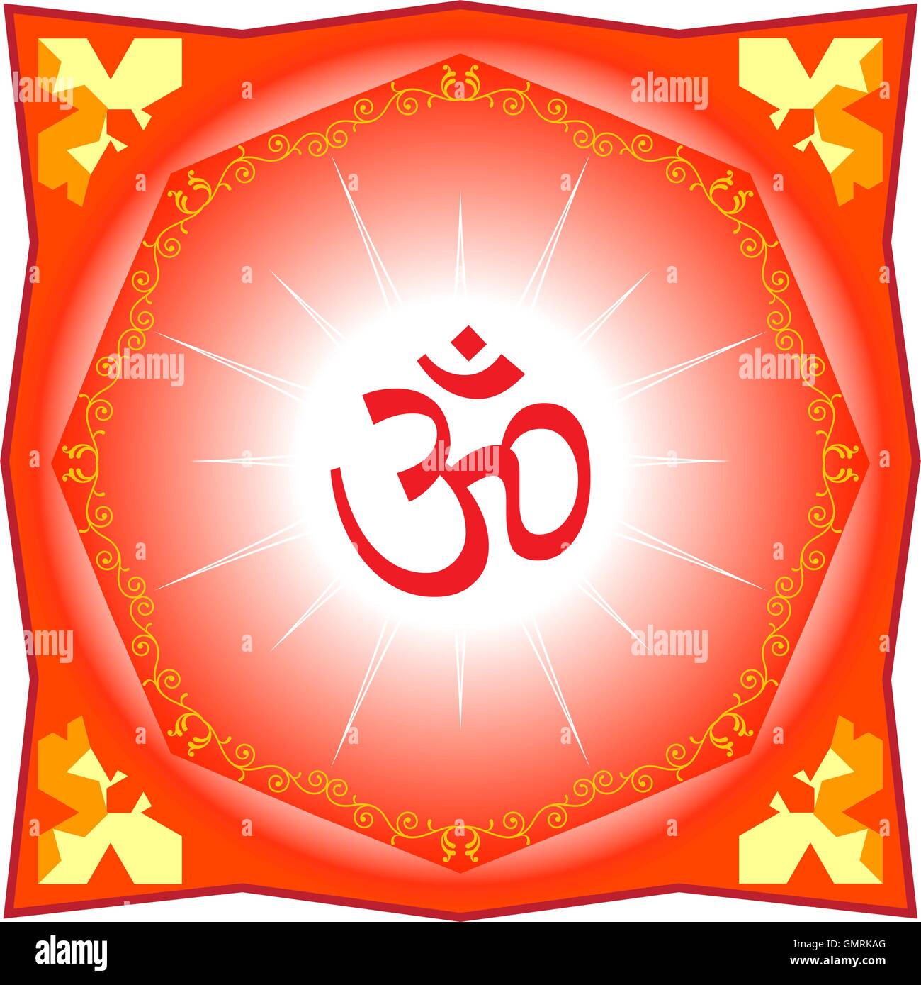 Holy aum om hindu sign Stock Vector Images - Alamy