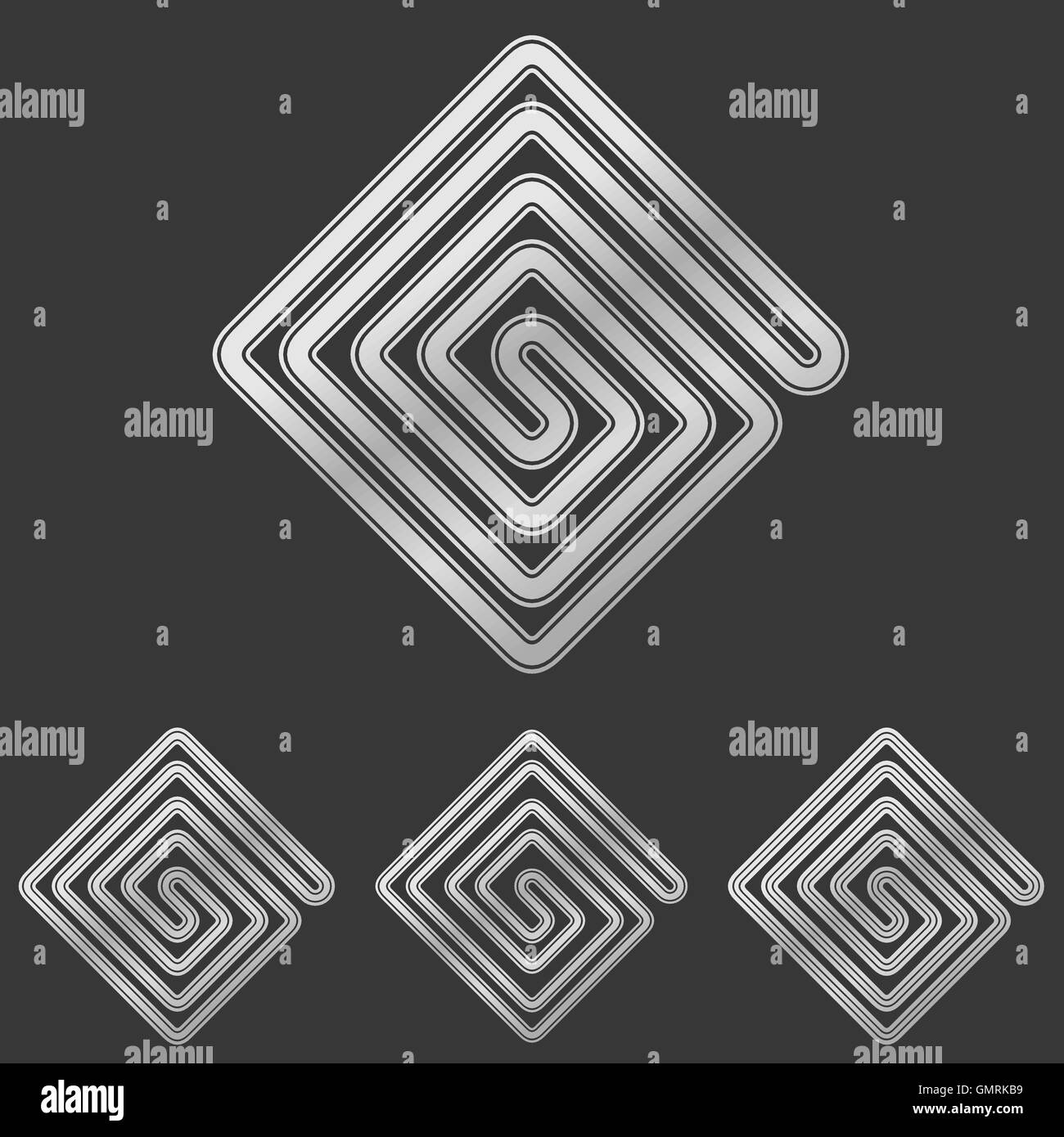 Silver line technology logo design set Stock Vector Image & Art - Alamy