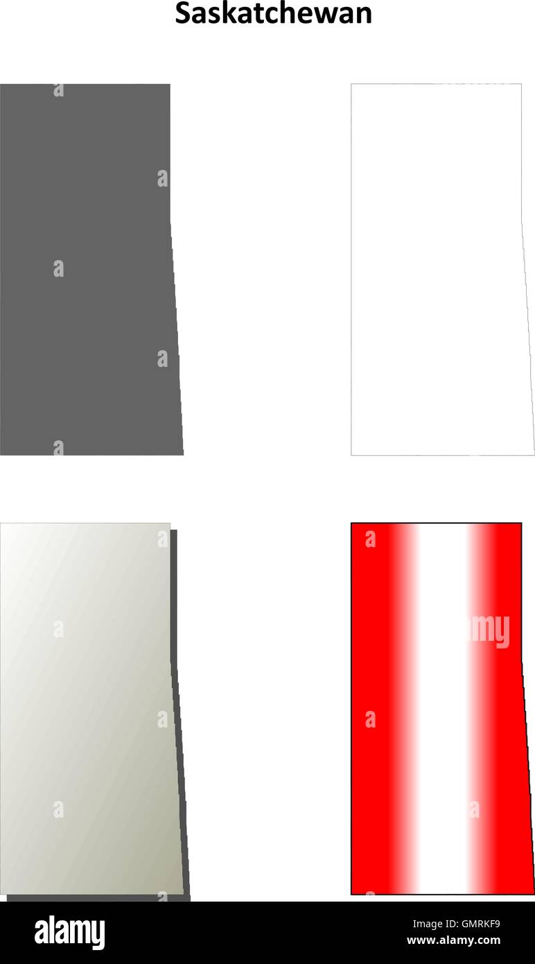 Saskatchewan blank outline map set Stock Vector Image & Art - Alamy