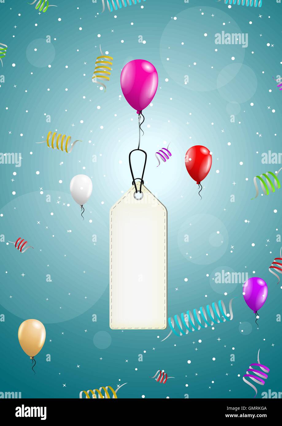 flying balloons with blank price tag Stock Vector Image & Art - Alamy