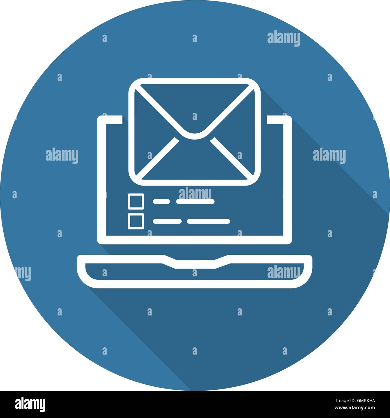 Digital marketing email laptop envelope Stock Vector Images - Alamy