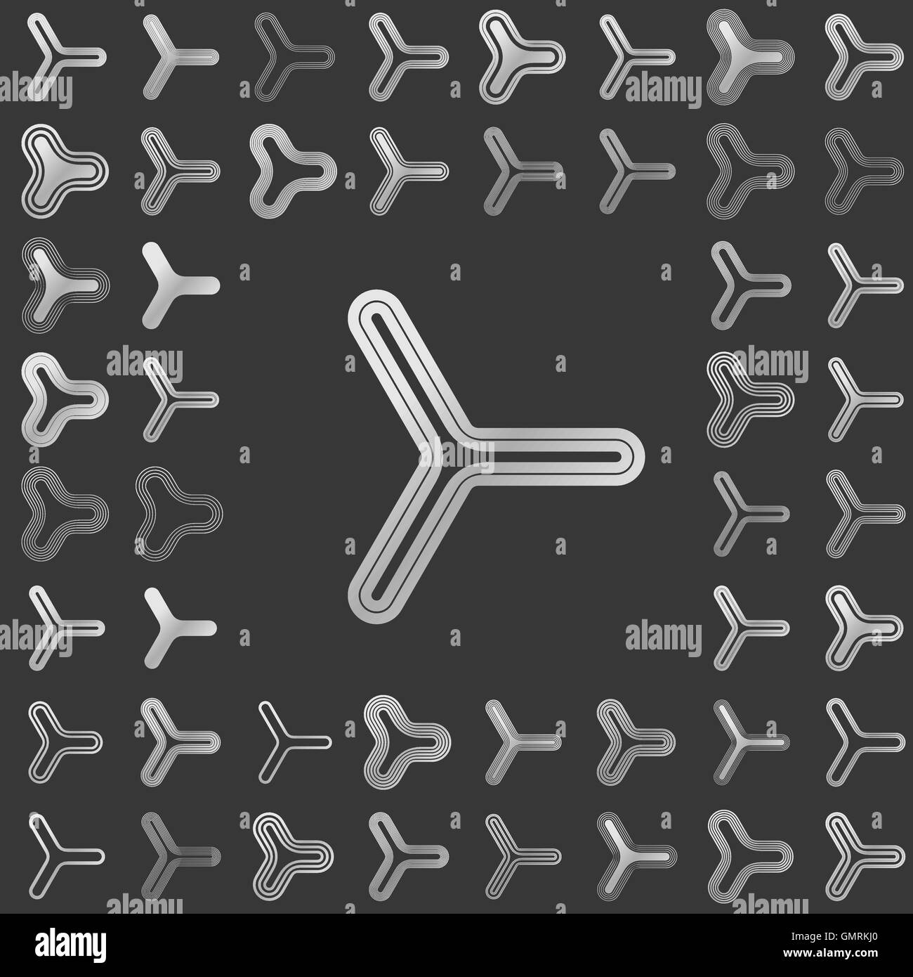 Silver line triangle icon design set Stock Vector Image & Art - Alamy