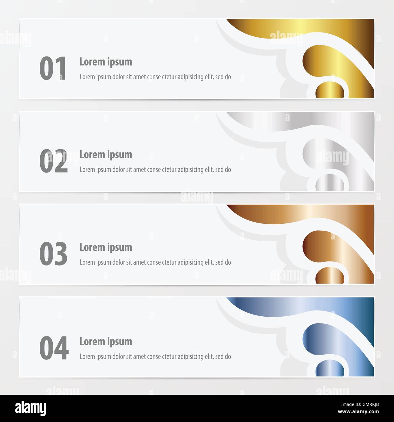 banner design art style gold, bronze, silver, blue color Stock Vector ...