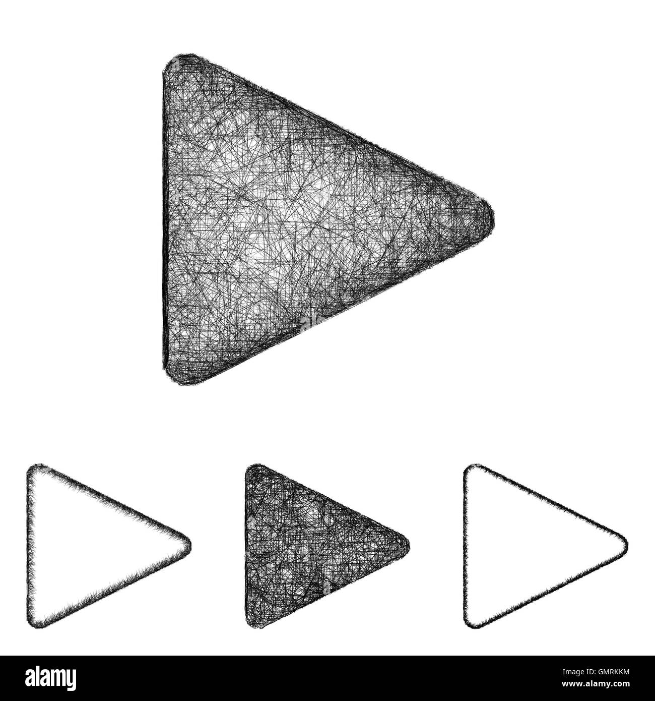 Play icon set - sketch line art Stock Vector Image & Art - Alamy