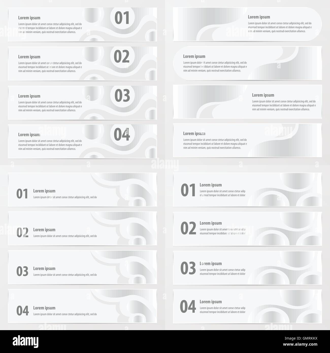 banner and template white color vectors design Stock Vector Image & Art ...