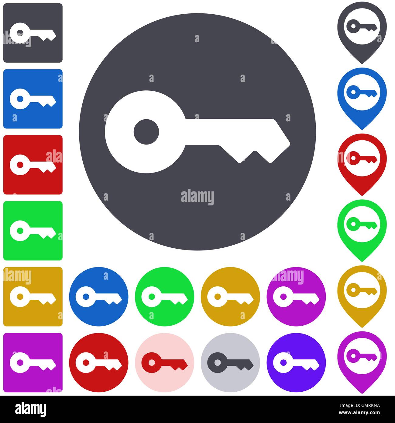 Color key icon set Stock Vector Image & Art - Alamy