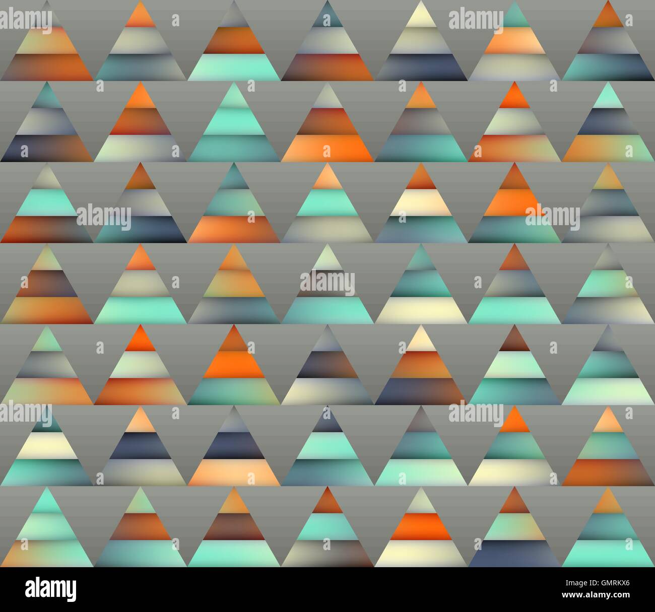 Vector Seamless Gradient Mesh Color Stripes Triangles Grid in Shades of ...