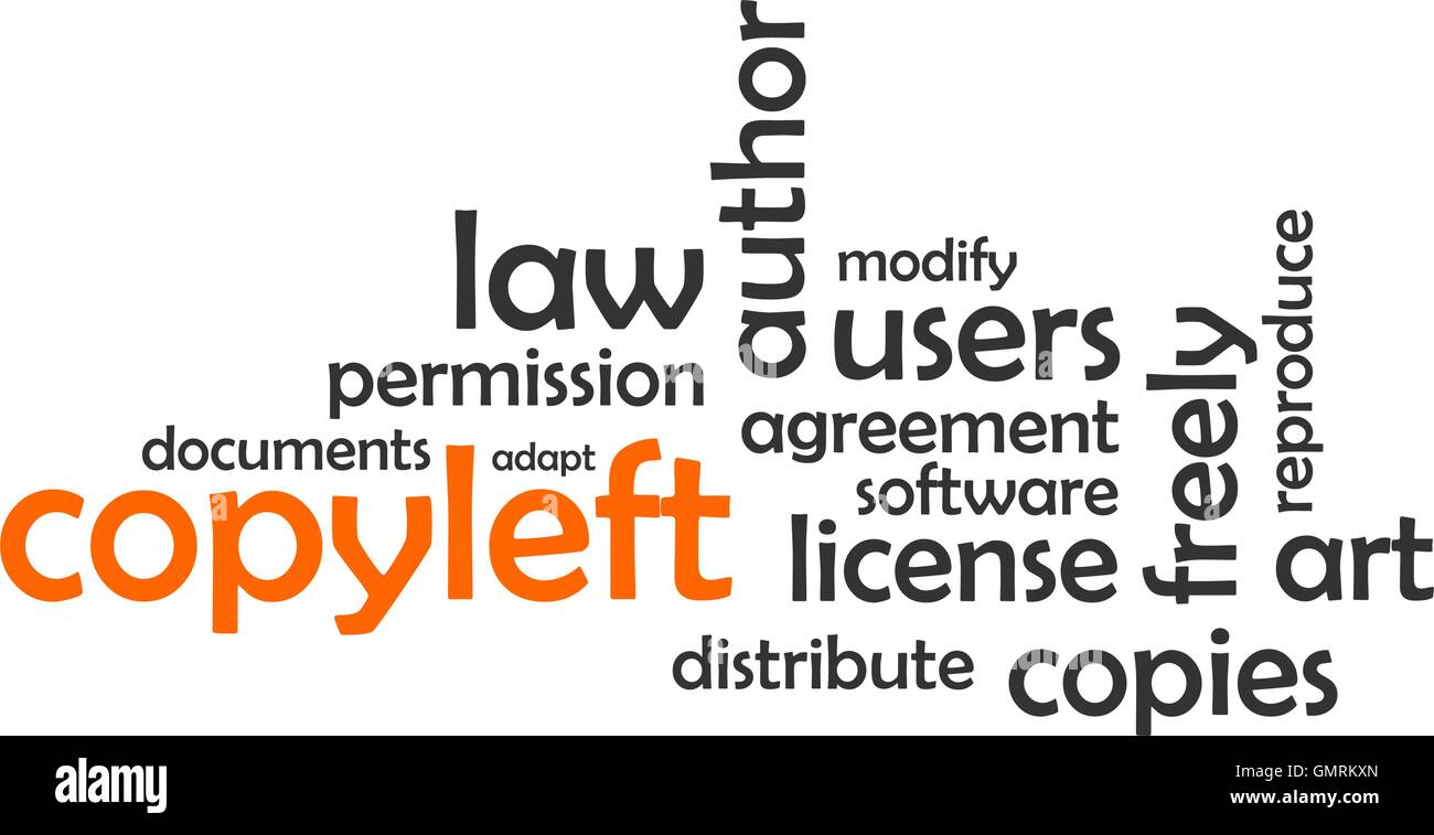 word cloud - copyleft Stock Vector Image & Art - Alamy