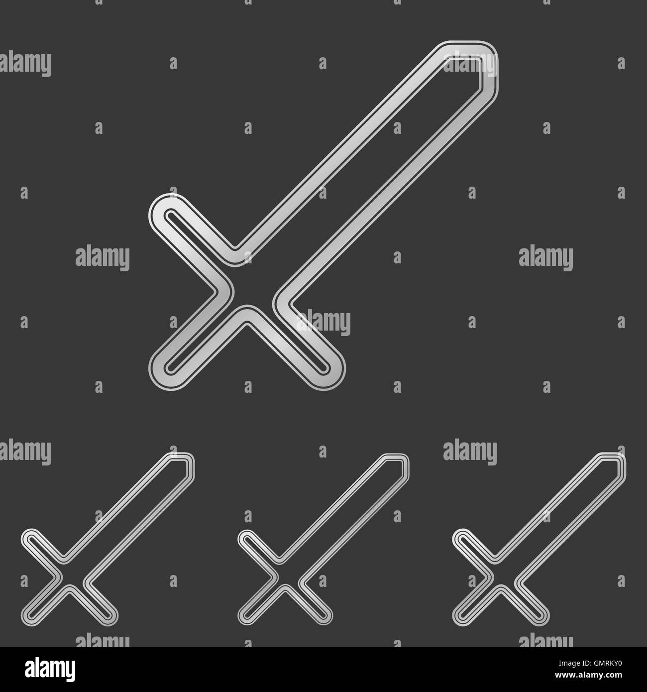 Silver sword Stock Vector Images - Alamy