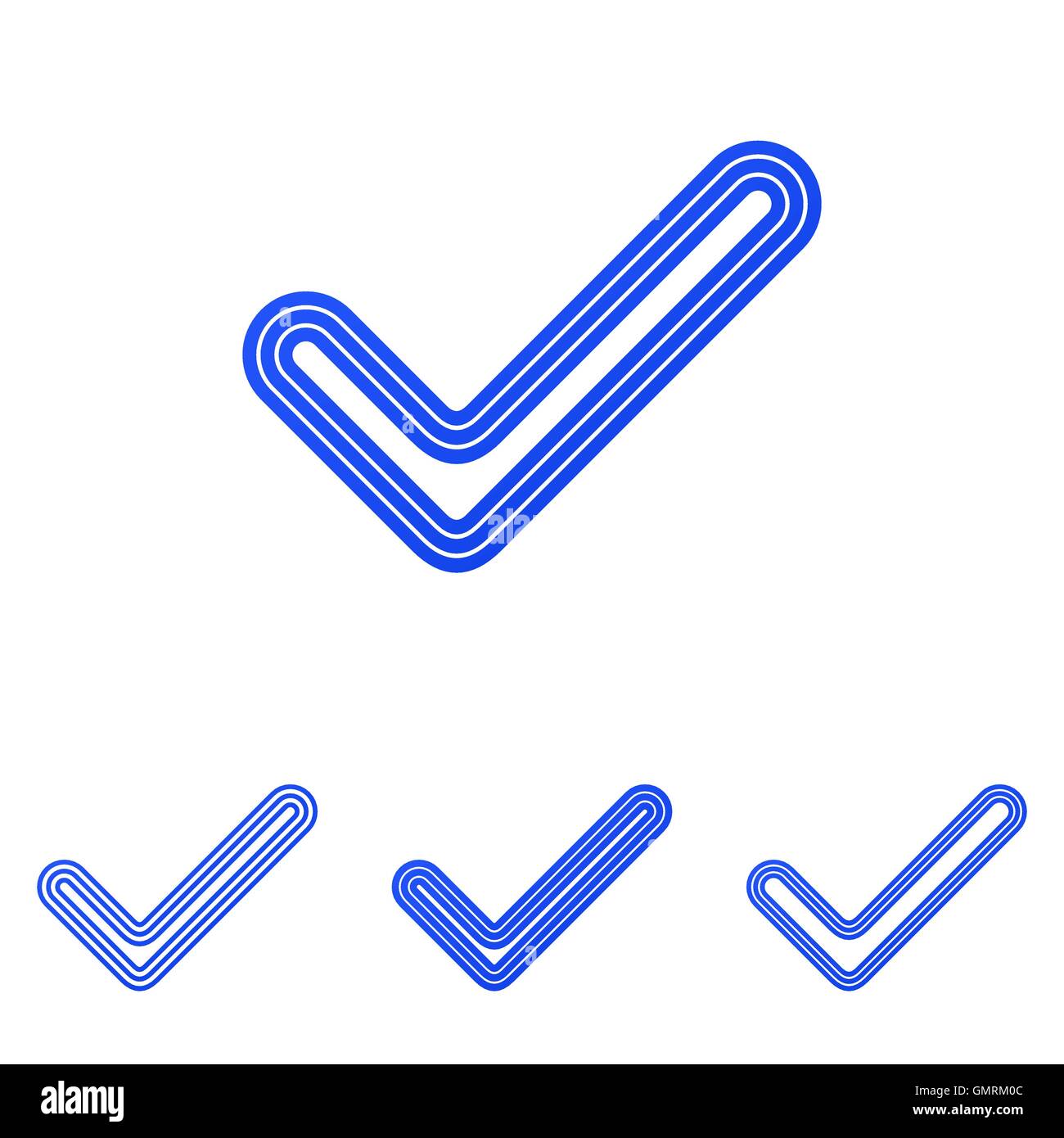 Blue line check logo design set Stock Vector Image & Art - Alamy