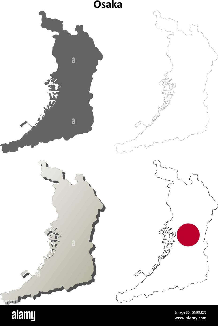 Map of osaka Stock Vector Images - Alamy