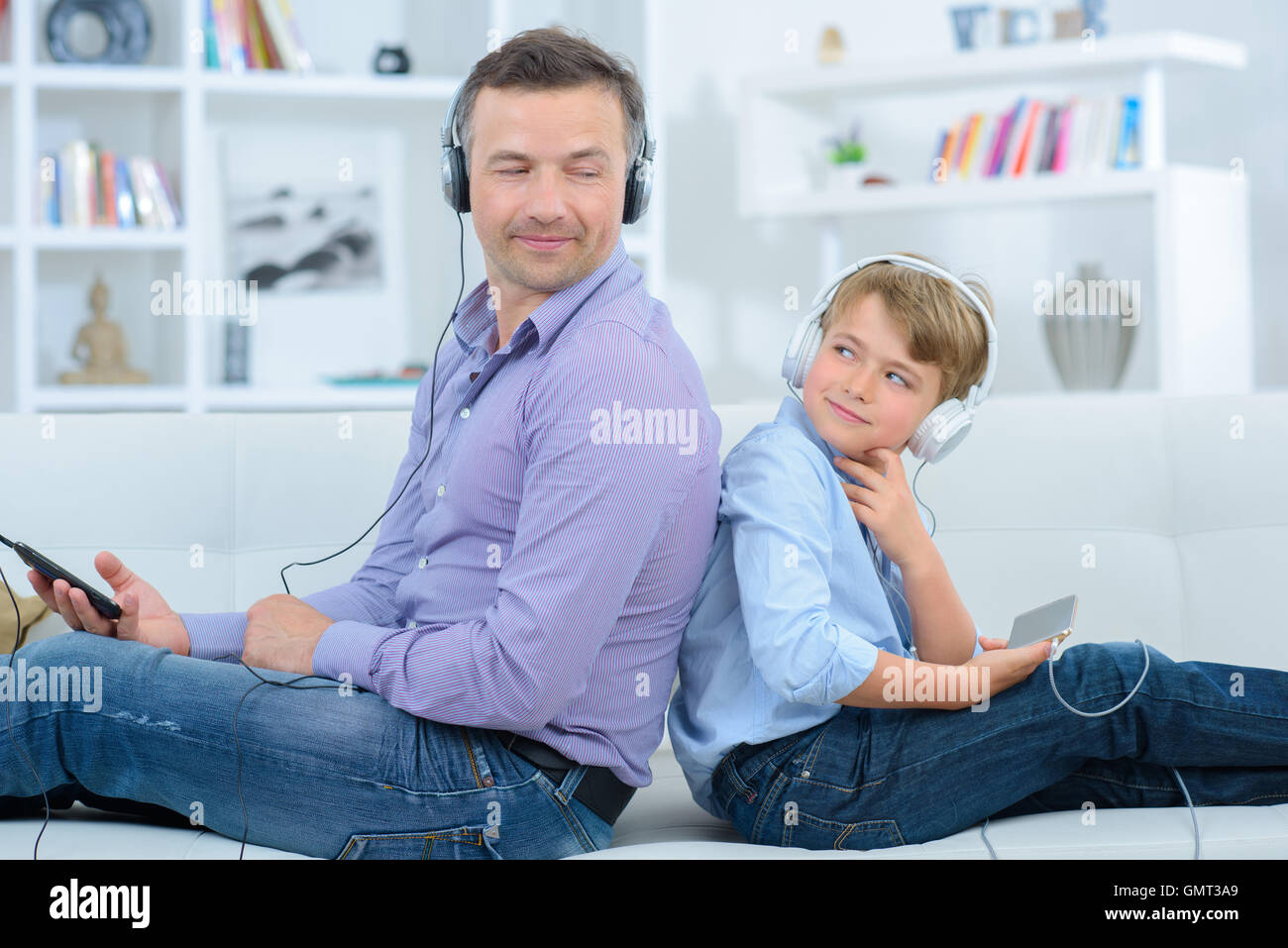 Child copying father hi-res stock photography and images - Alamy