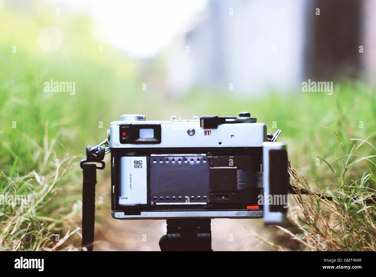 Rear view analog camera Stock Photo - Alamy
