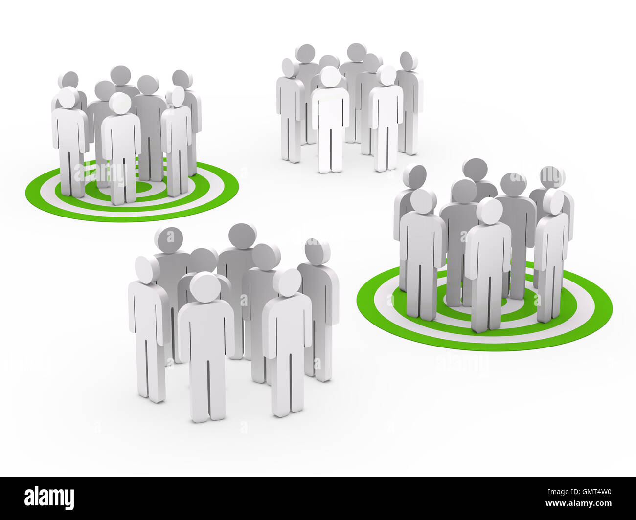 teamwork group circle green tarbet Stock Photo - Alamy