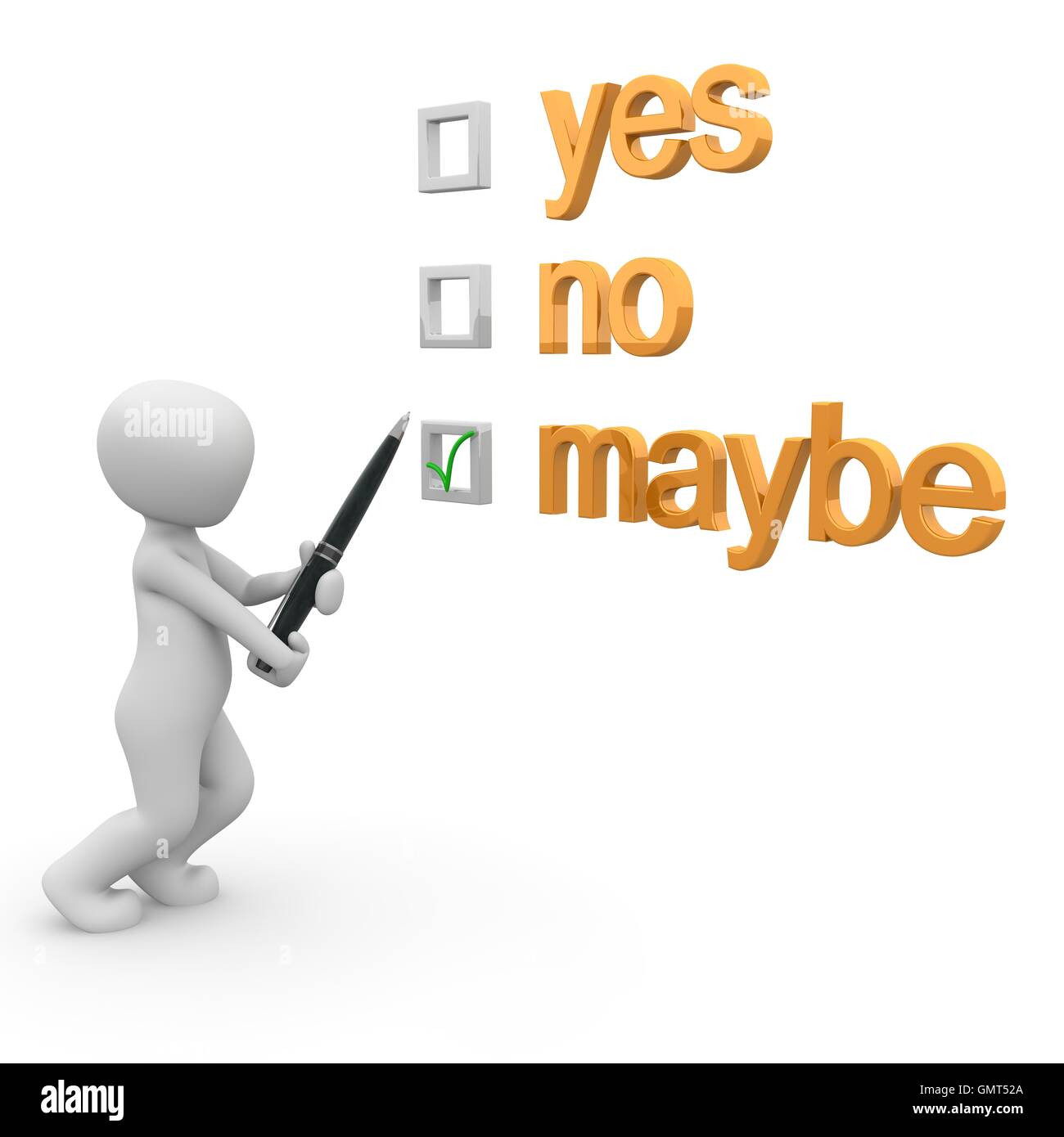 Maybe, yes, no Stock Photo - Alamy
