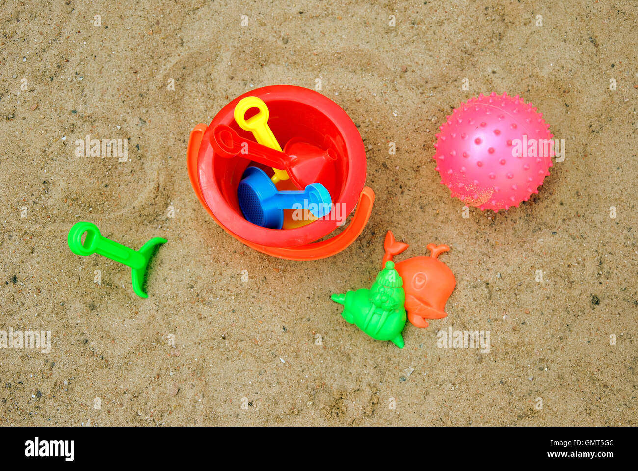 Sandbox with toys Stock Photo - Alamy