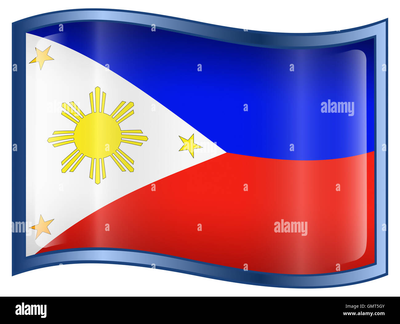 Philippines Flag Icon Stock Photo - Alamy