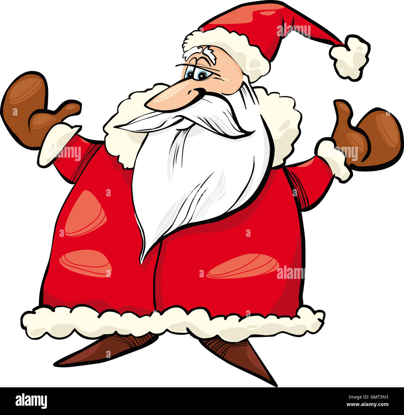 Cheerful Santa Claus Stock Photo - Alamy