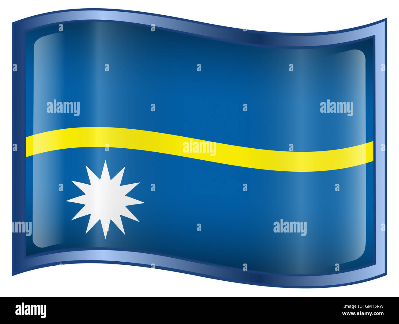 Nauru Flag icon Stock Photo - Alamy