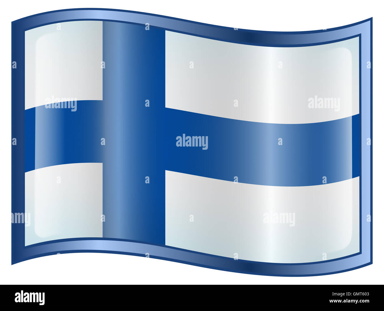 Finland Flag icon Stock Photo - Alamy