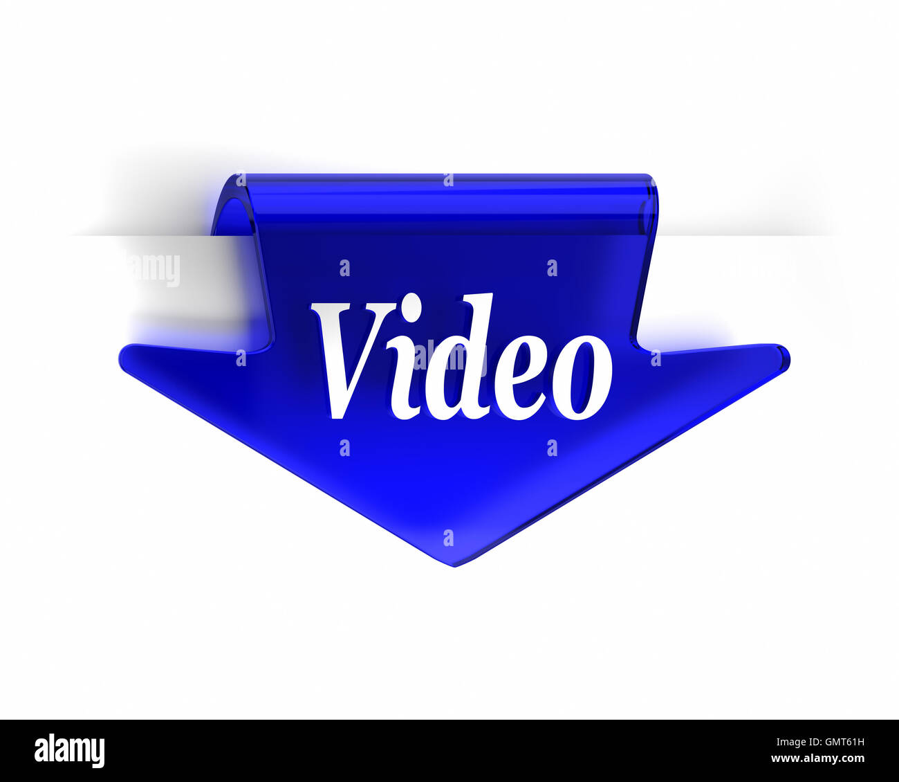 Blue Video Arrow Stock Photo - Alamy