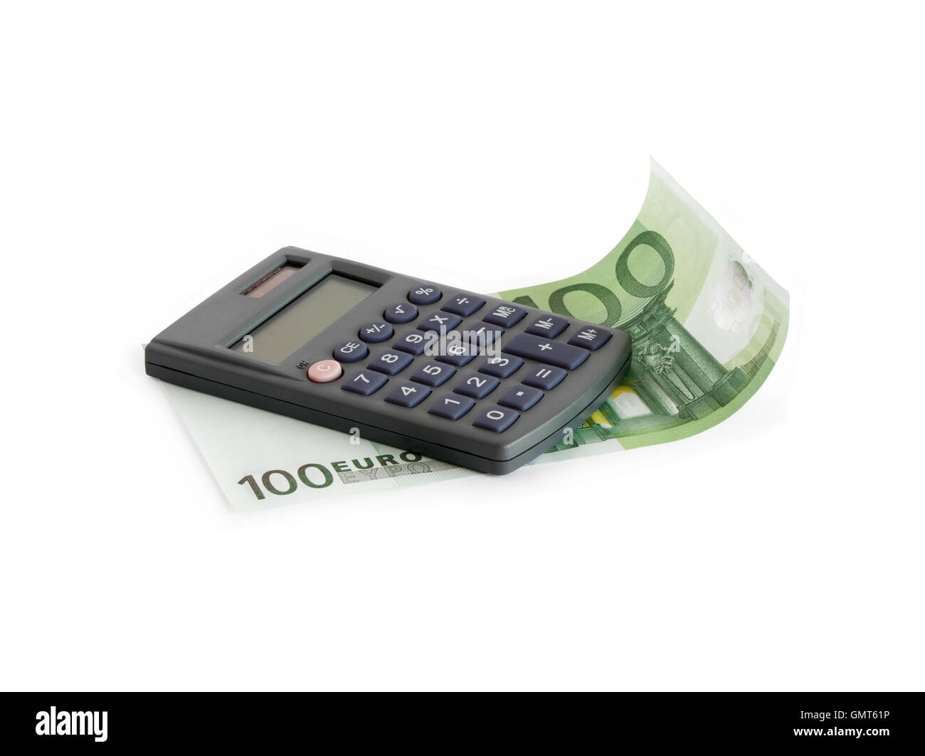 Calculator And Euro Note Stock Photo - Alamy