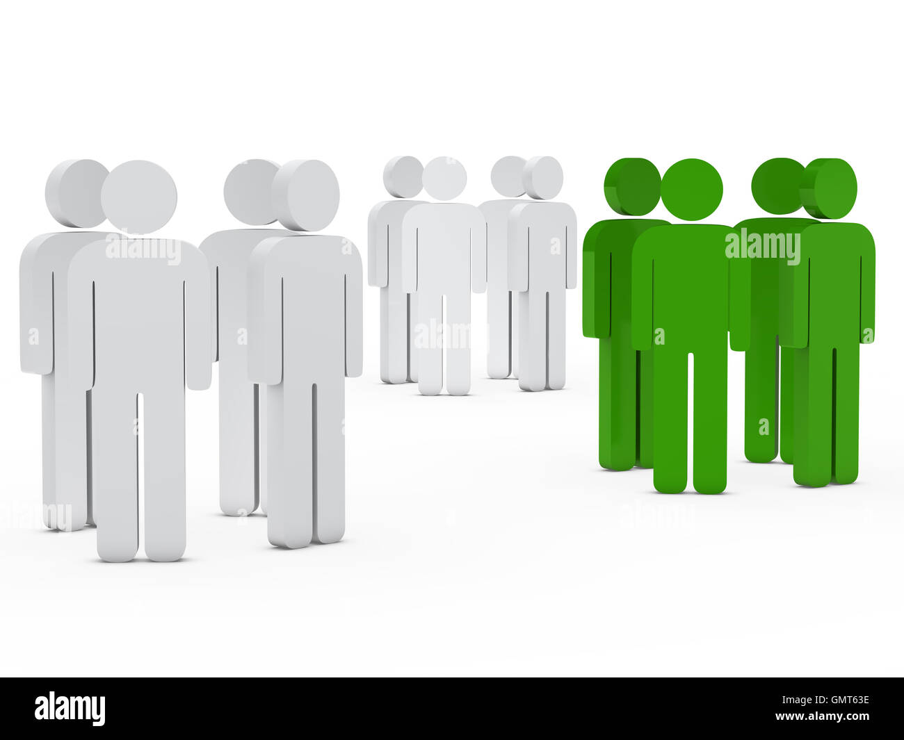team people group white green Stock Photo - Alamy