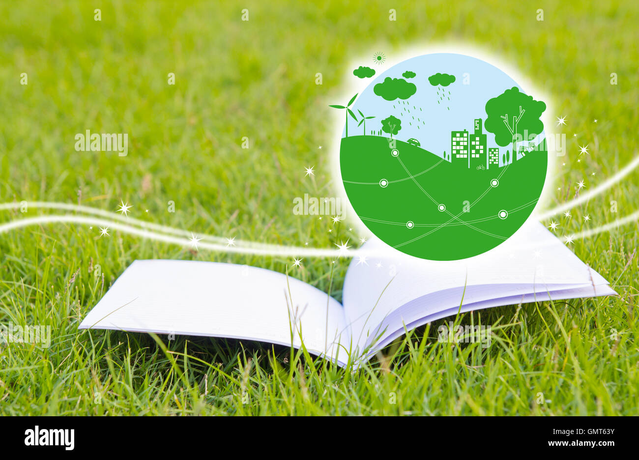 Ecology concept car bicycle hi-res stock photography and images - Alamy